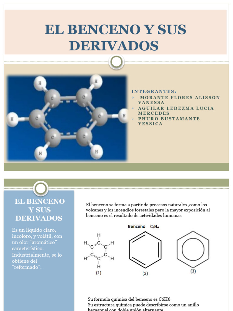 El Benceno y Sus Derivados | PDF | Benceno | Sustancias químicas