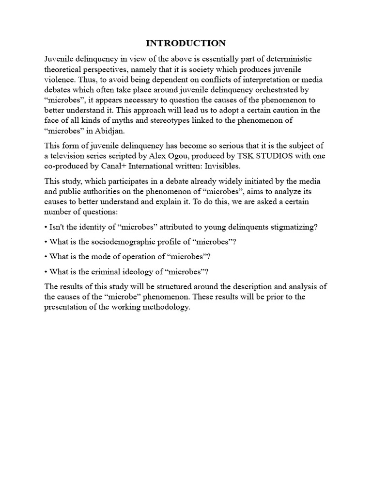 Microbe Exposer Anglais | PDF | Juvenile Delinquency | Social Stigma