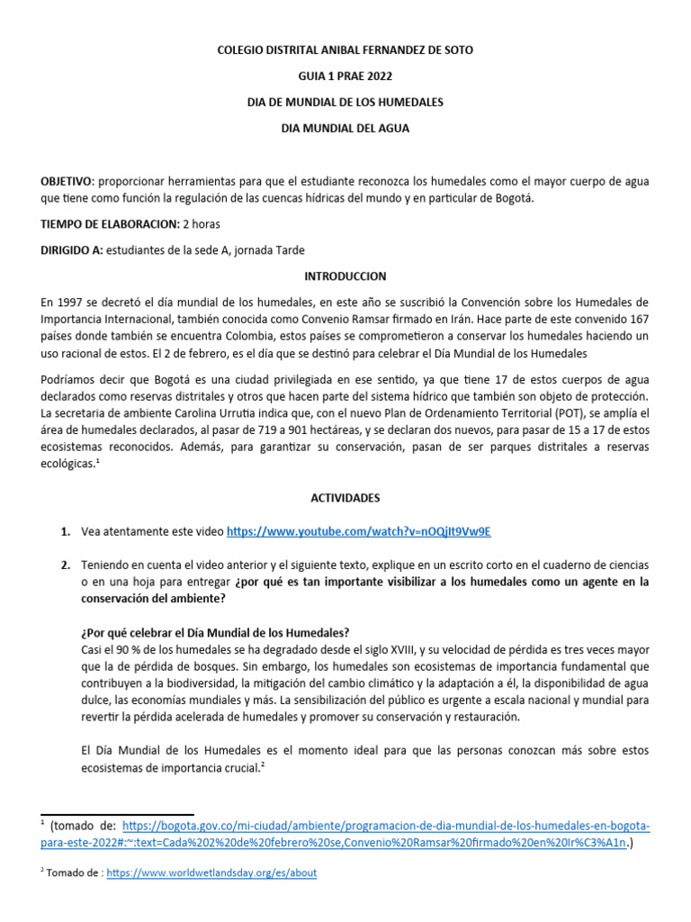 Importancia de los Humedales en Bogotá | PDF | Humedal | Agua