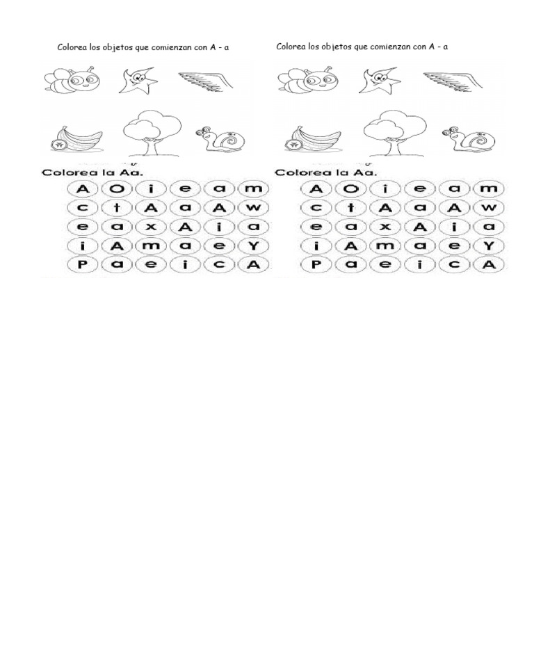 Colorea La Letra A | PDF