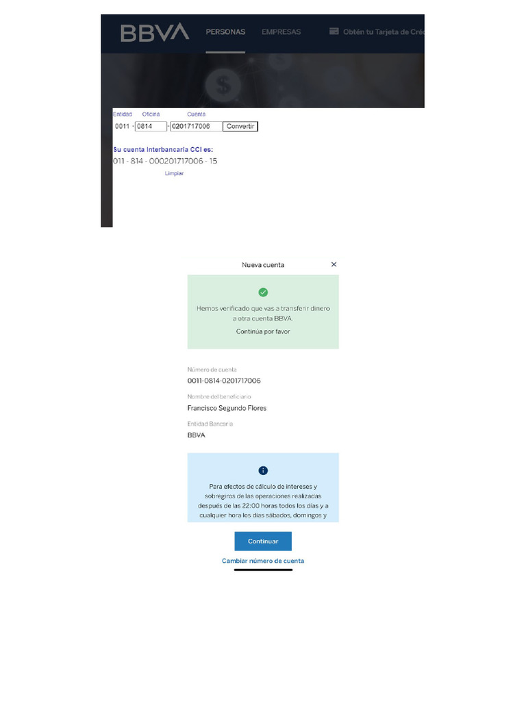 Cuenta Bancaria - BBVA | PDF
