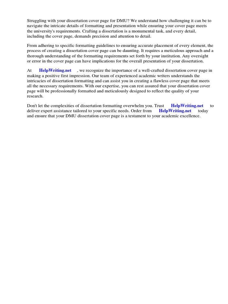 Dmu Dissertation Cover Page | PDF | Thesis | Quality Management