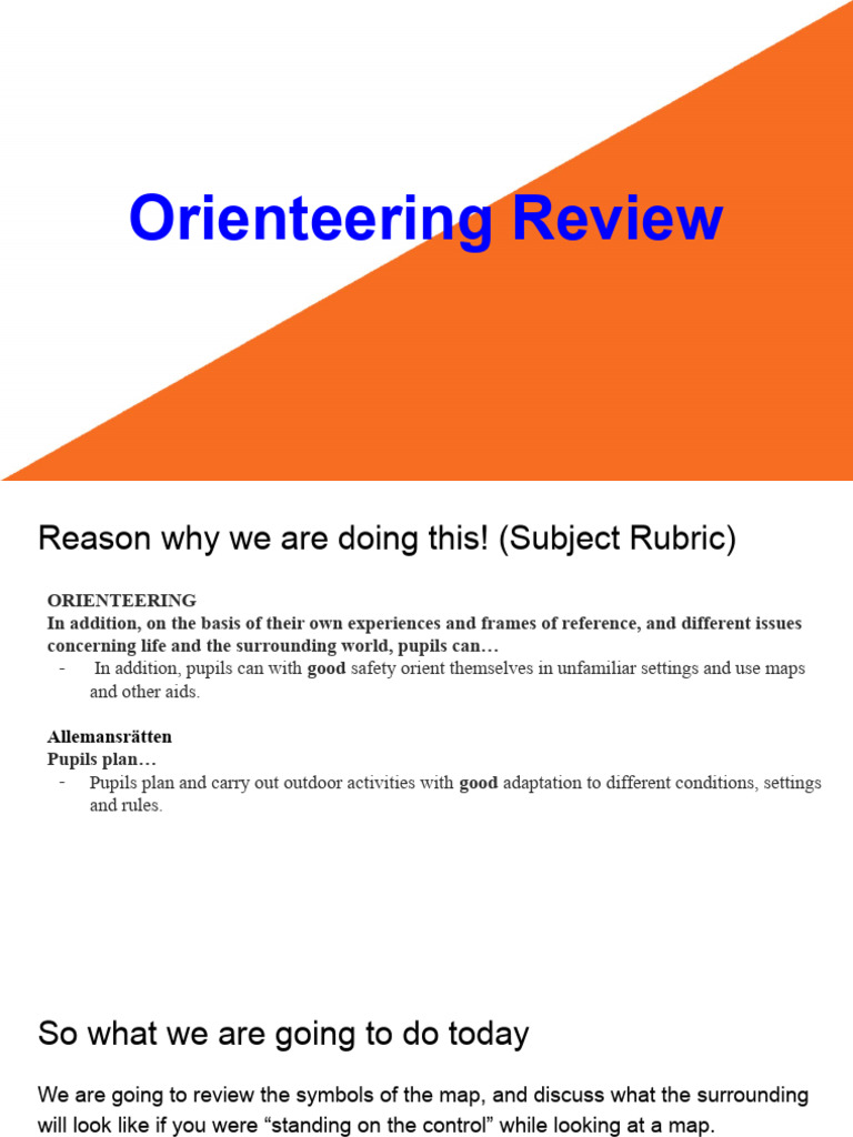 Orienteering Review | PDF