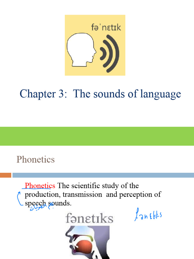 Chapter 3 - Phonetics ENG260 | PDF | Phonetics | Speech