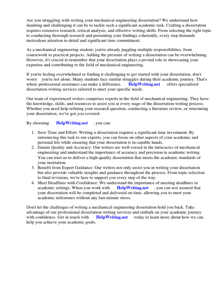 Mechanical Engineering Dissertation Titles | PDF | Thesis | Engineering