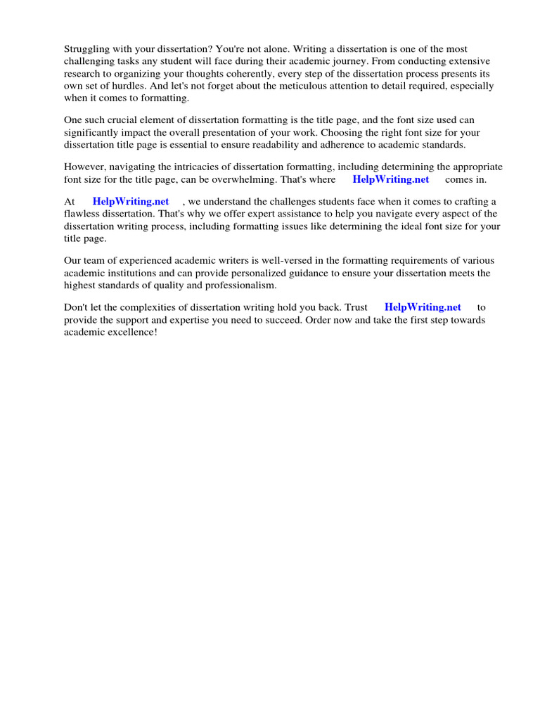 Dissertation Title Page Font Size | PDF | Thesis