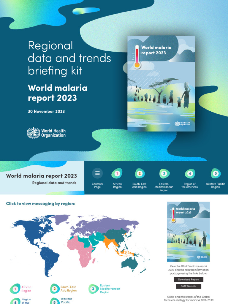 World Malaria Report 2023 Regional Briefing Kit Eng | PDF | Malaria ...