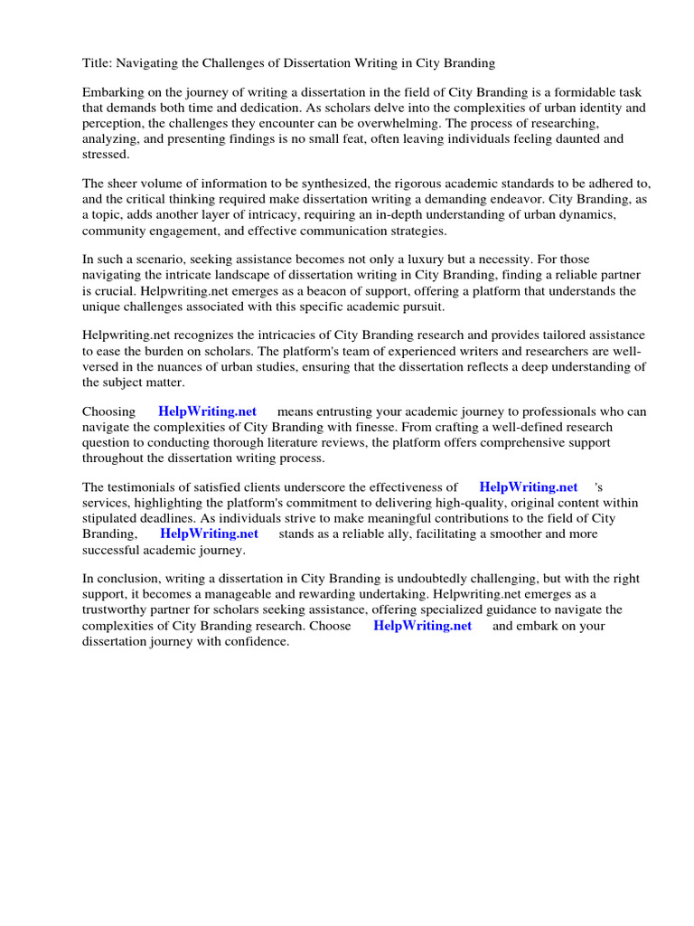 Dissertation City Branding | Download Free PDF | Brand | Marketing