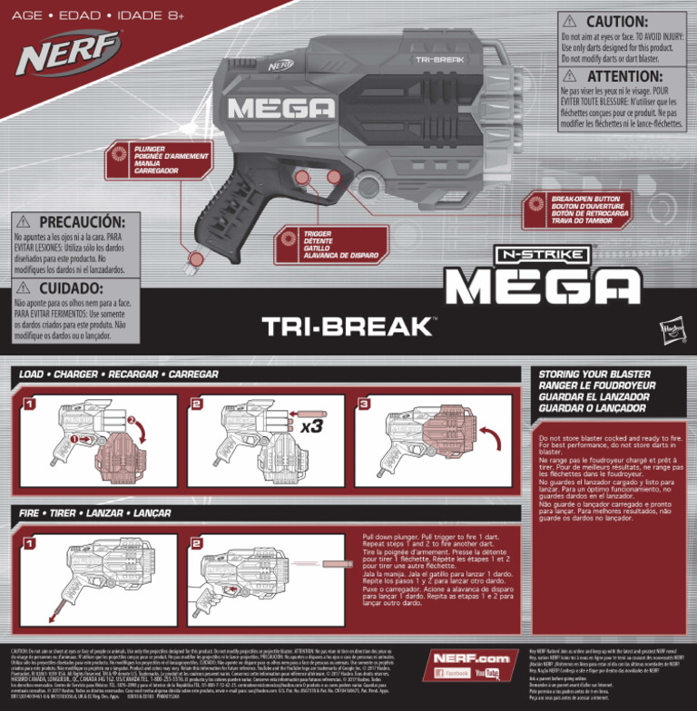 E0103 - Es Pe - Nerf N Strike Mega Tri Break Instructions | PDF