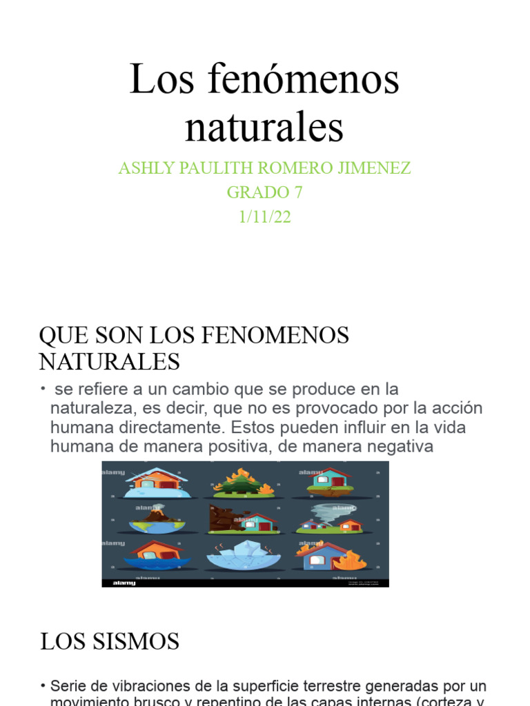 Los Fenómenos Naturales | PDF | Viajes y turismo | Ciencia y matemáticas