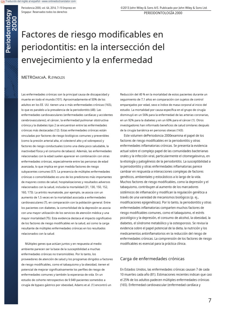 Periodontology 2000 - 2013 - Reynolds - Modifiable Risk Factors in ...
