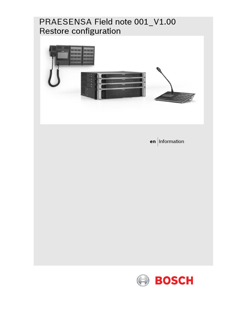 PRAESENSA Field Note 001 - V1.00 | PDF