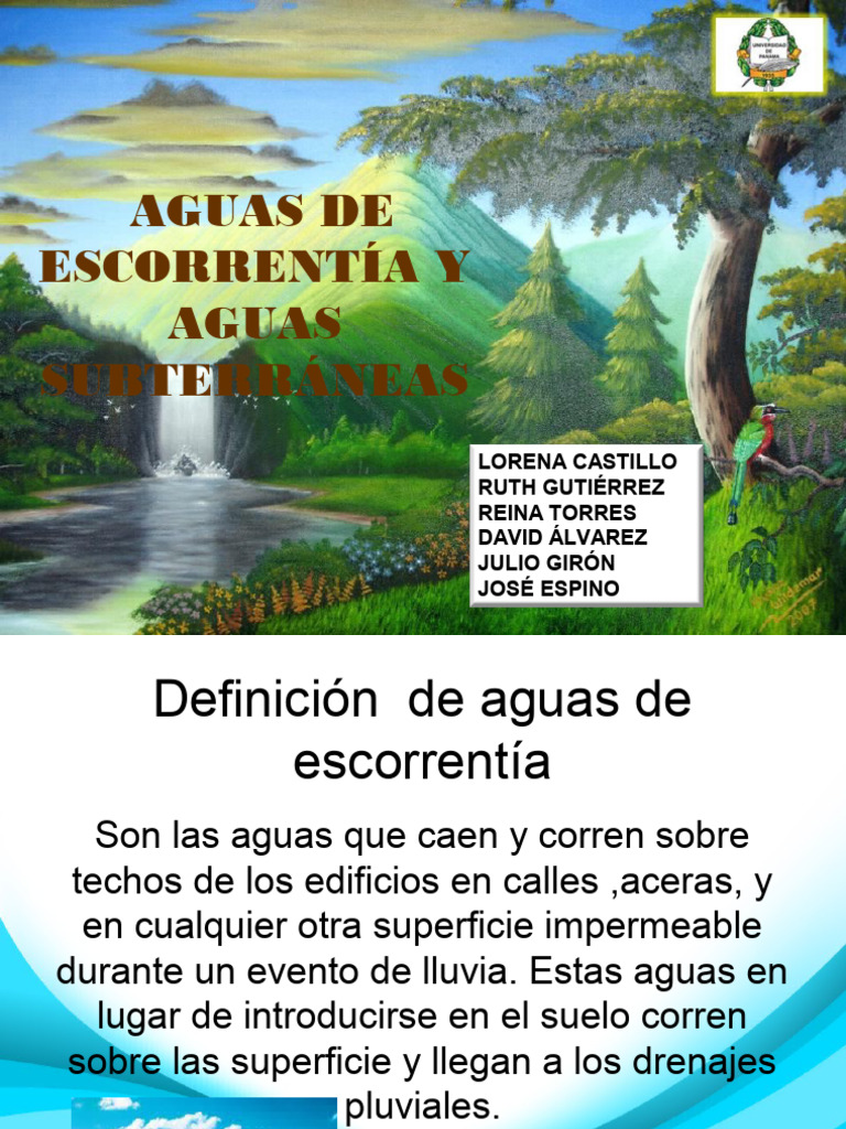 GUIA Geologia Aguas de Escorrentia y Aguas Subterraneas | PDF | Agua subterránea | Agua