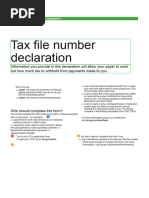 TFN Declaration Form N3092 | PDF | Payments | Taxes