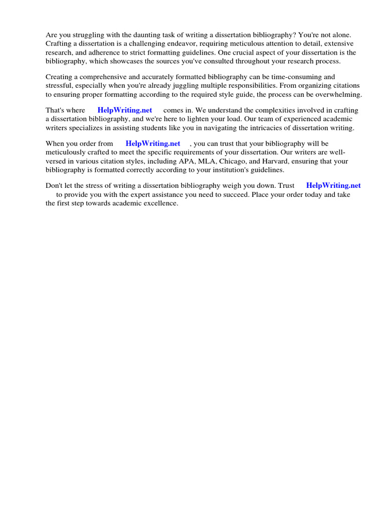 Dissertation Bibliography Format | PDF | Career & Growth | Social Science