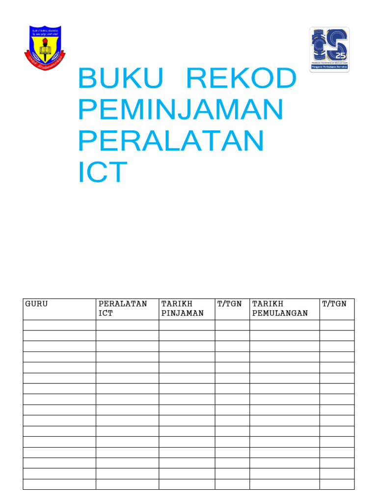 Buku Rekod Peminjaman Peralatan Ict (Kew Pa 6) | PDF