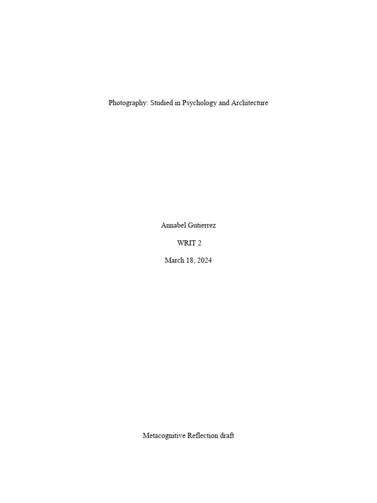 Revised wp1 | PDF | Psychology | Aesthetics