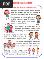 Cuento Primer Día de Clases | PDF