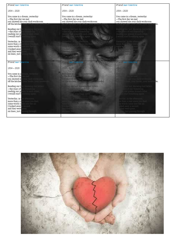 Remembering Jean Valentine | PDF | Language Arts & Discipline | Poetry