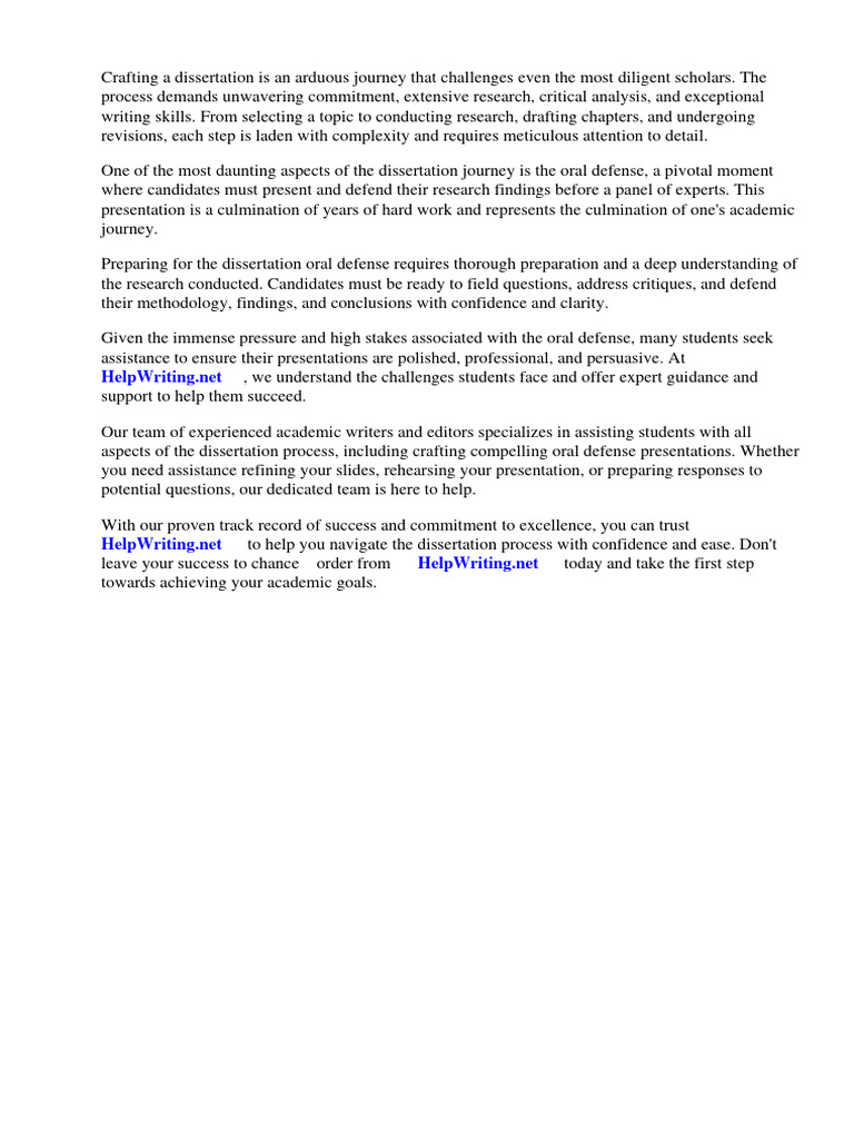 Dissertation Oral Defense | PDF | Thesis | Qualitative Research