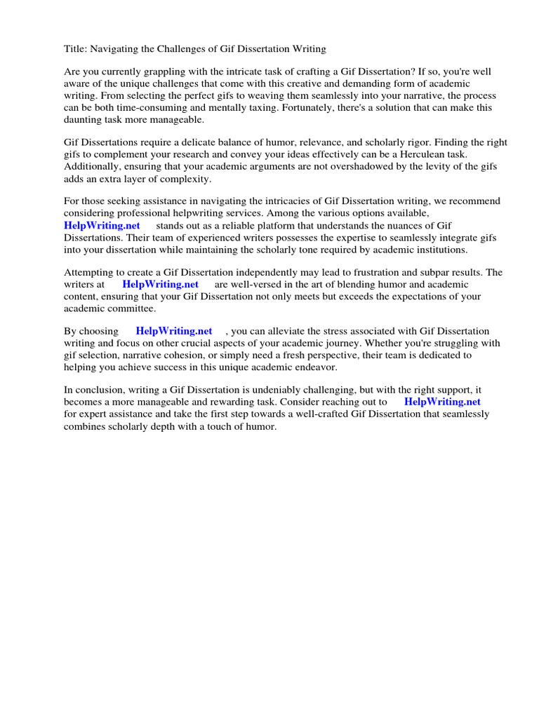 Gif Dissertation | PDF