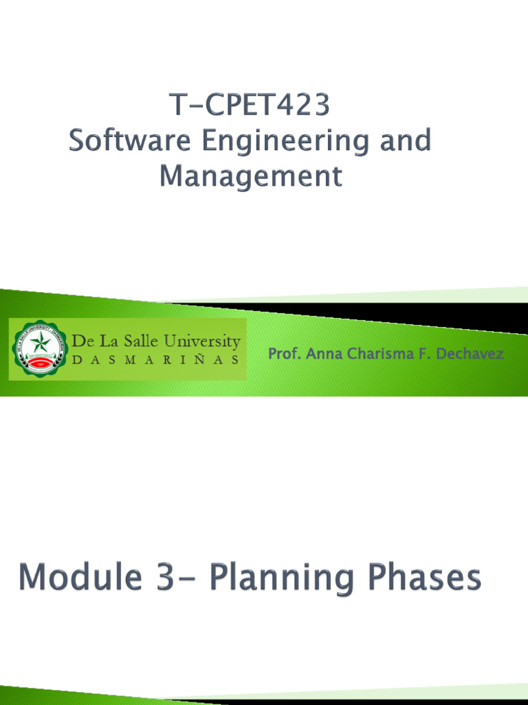 Module 3 Planning Phases | PDF | Project Management | Information Technology Management
