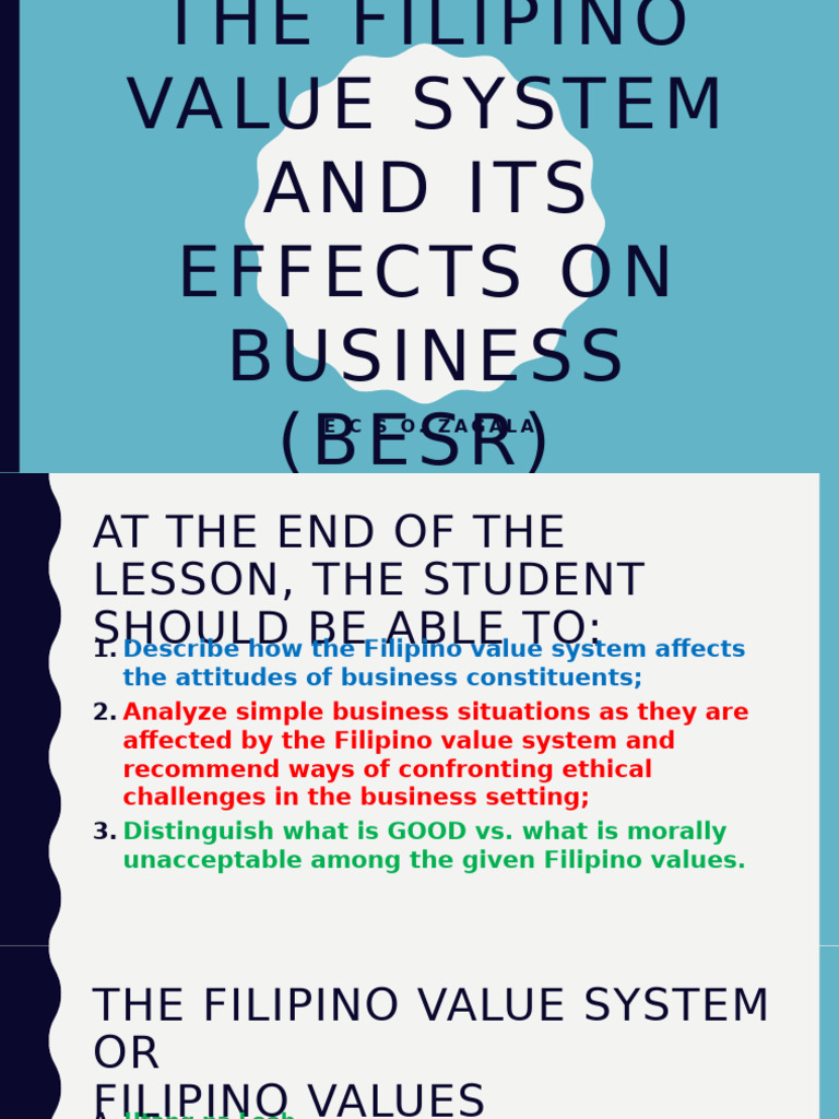 of The Filipino Value System and Its Effect On Business | PDF | Self ...