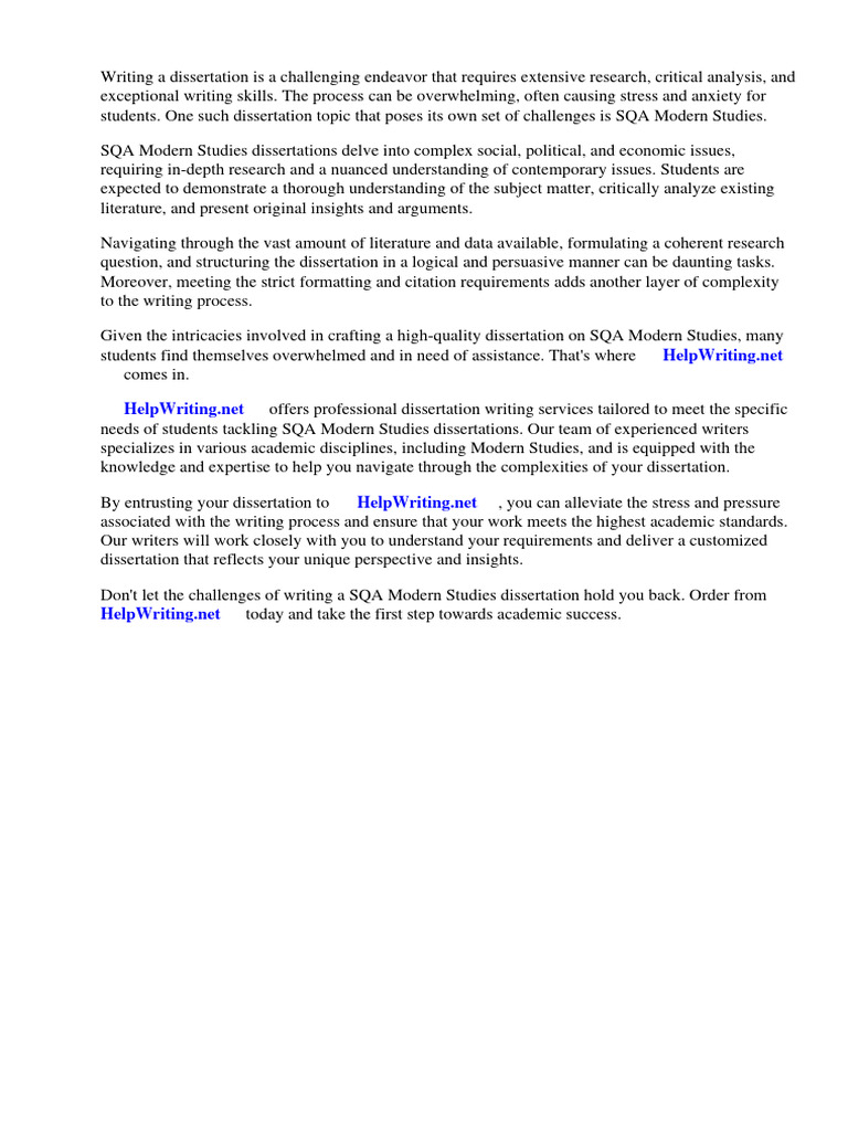 SQA Modern Studies Dissertation Help | PDF | Socioeconomic Status | Thesis