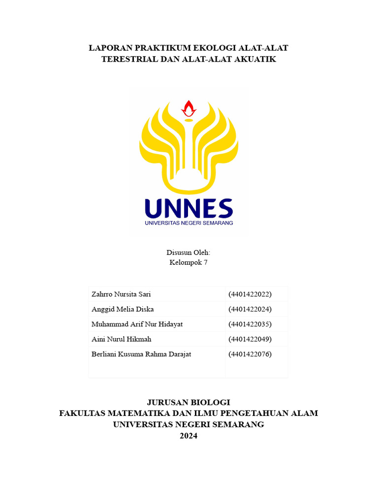 Laporan Praktikum Ekologi Pengenalan Alat Prktikum Ekologi | PDF | Sains & Matematika