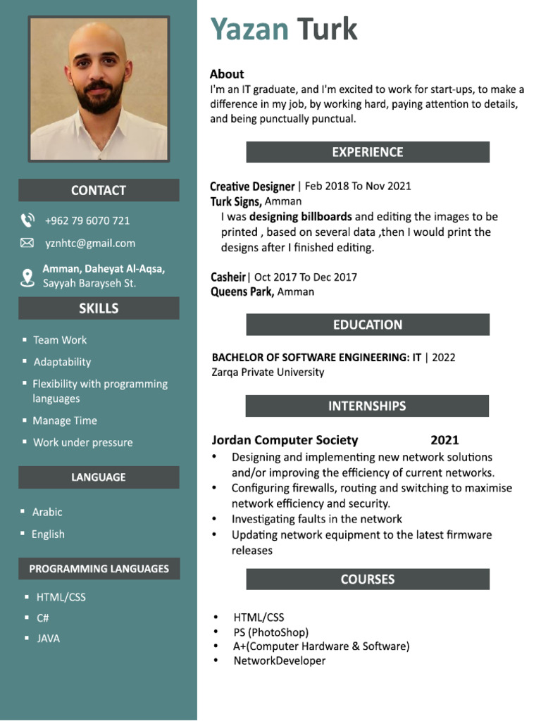 Professional CV Using Corel | PDF