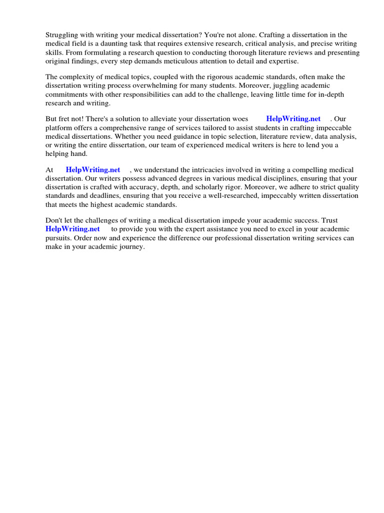 Medical Dissertation Samples | PDF | Thesis | Shock (Circulatory)