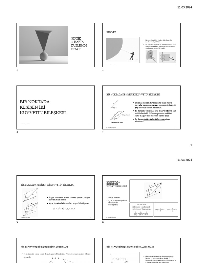 Statik 03 Duzlemdedenge | PDF