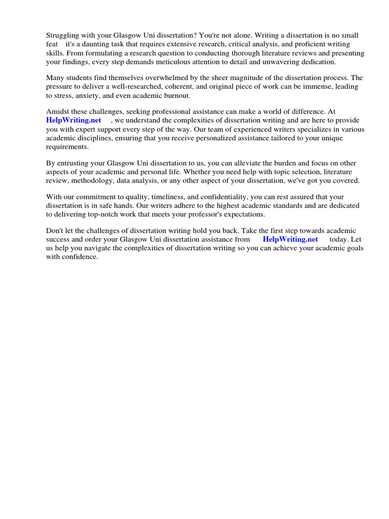 Glasgow Uni Dissertation | Download Free PDF | Thesis