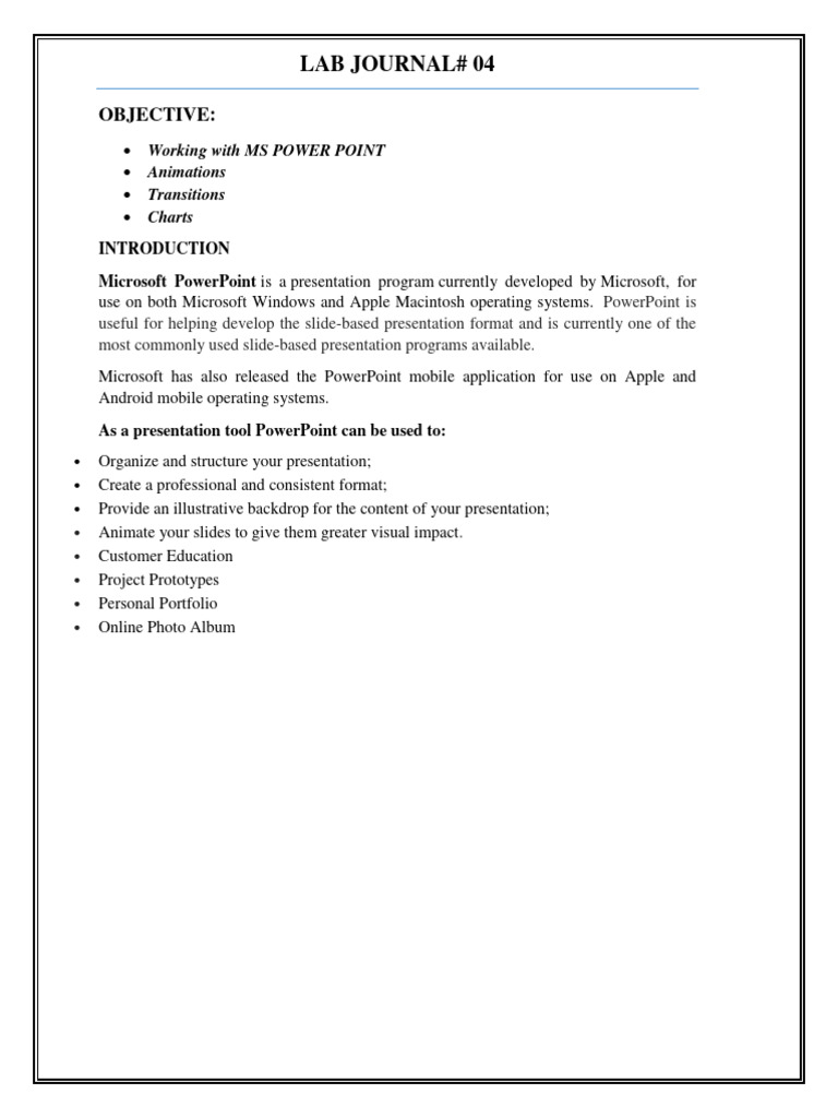 PowerPoint Multimedia Presentation Guide | PDF | Microsoft Power Point ...