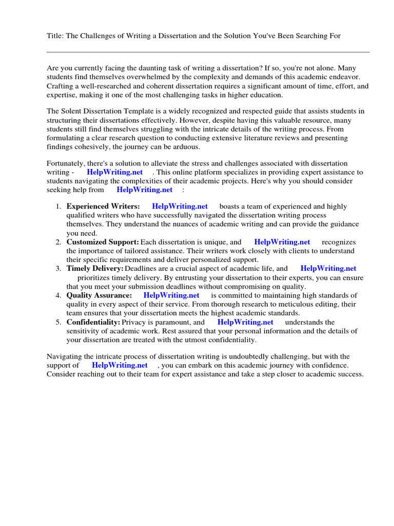 Solent Dissertation Template | PDF | Business | Social Science