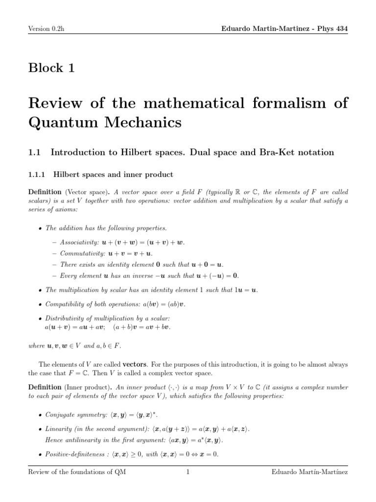 Block1 | PDF | Norm (Mathematics) | Vector Space