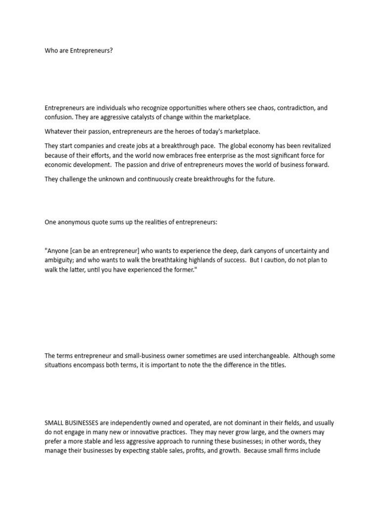 Entrep Module 1 | PDF | Entrepreneurship | Risk