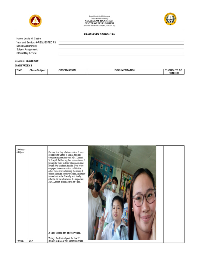 Field Study Narratives | PDF | Educational Technology | Learning