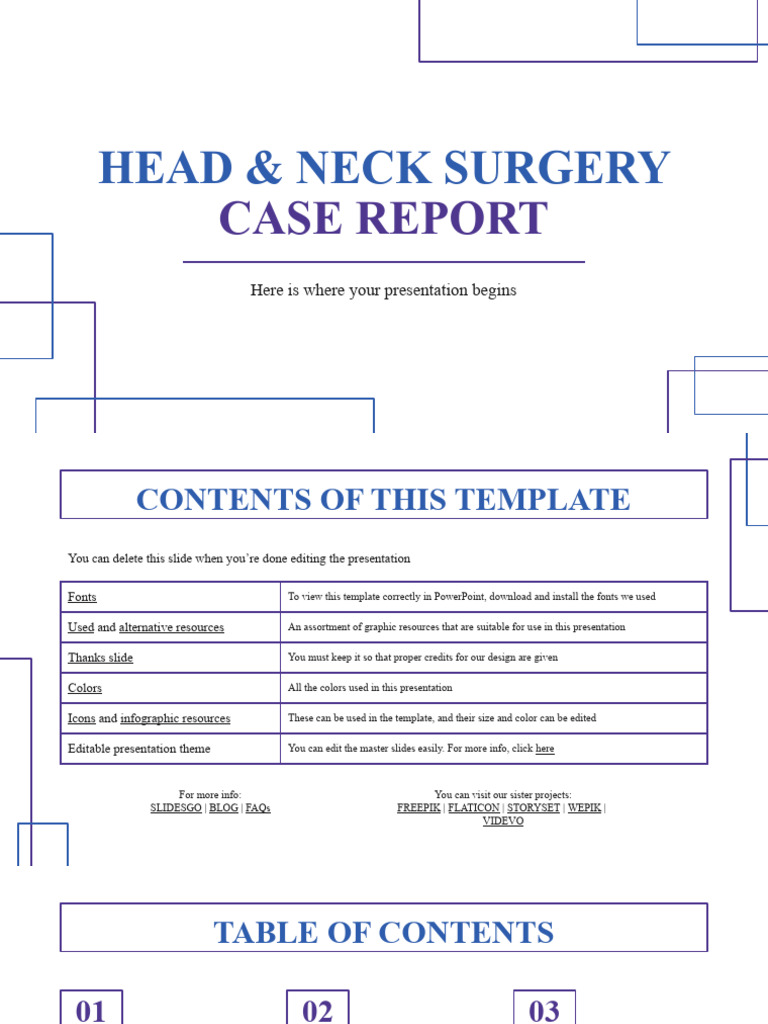 Head & Neck Surgery Case Report by Slidesgo | PDF | Medical Diagnosis ...
