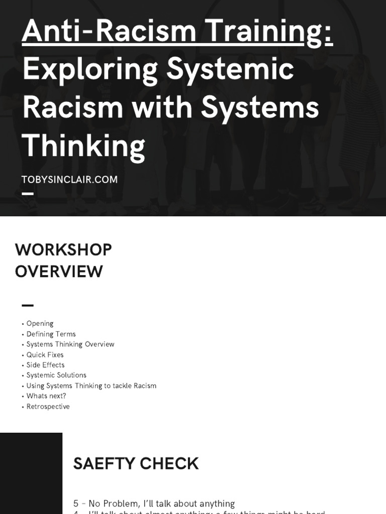 Anti-Racism Training: Exploring Systemic Racism With Systems Thinking ...