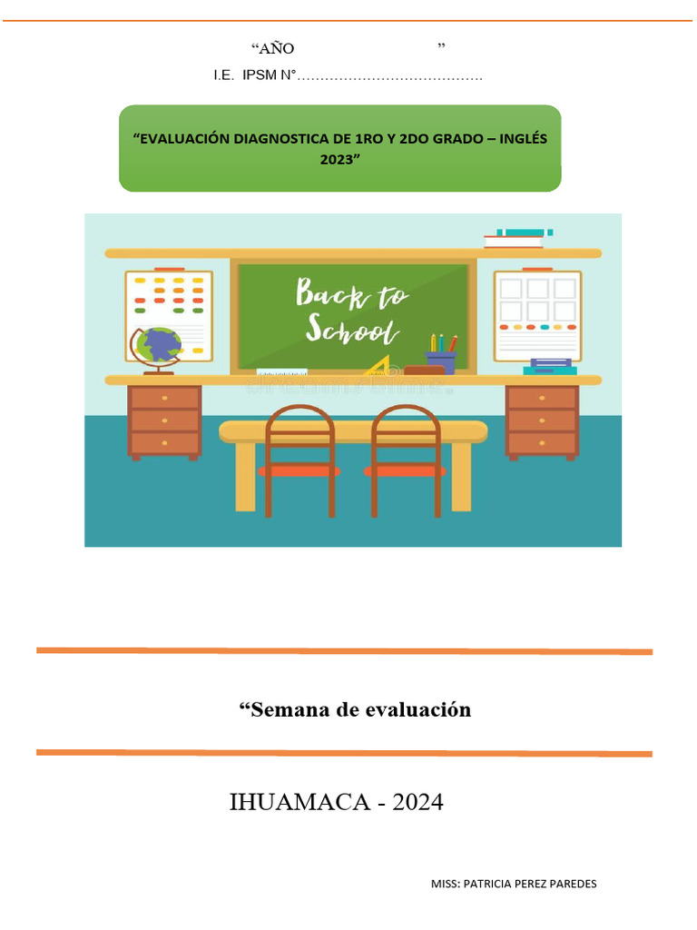 Evaluacion Diagnostico 1 y 2c | PDF | Evaluación