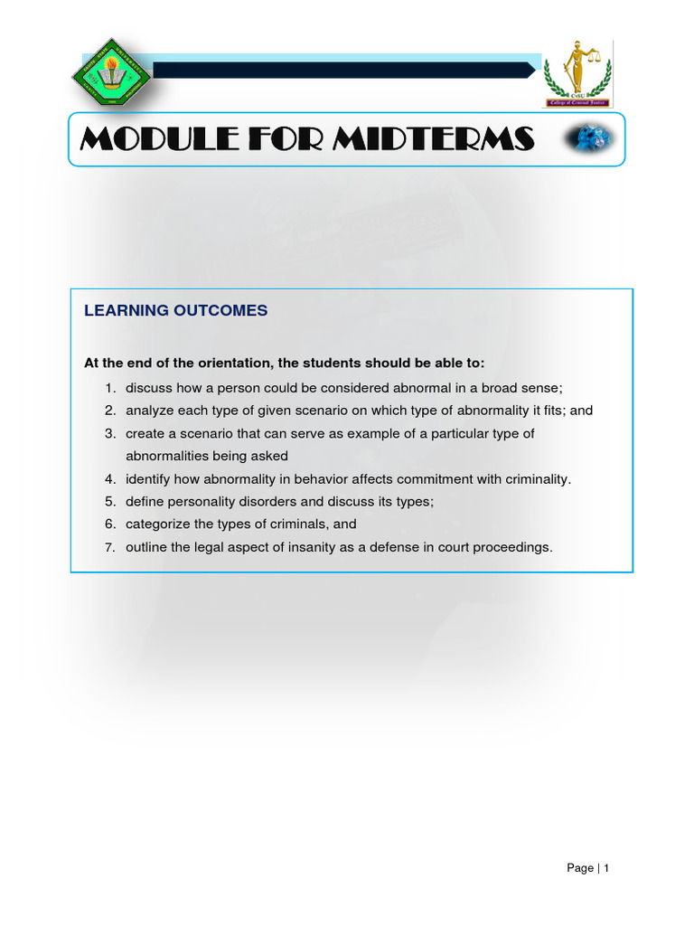 Crim 3 | PDF | Dementia | Schizophrenia