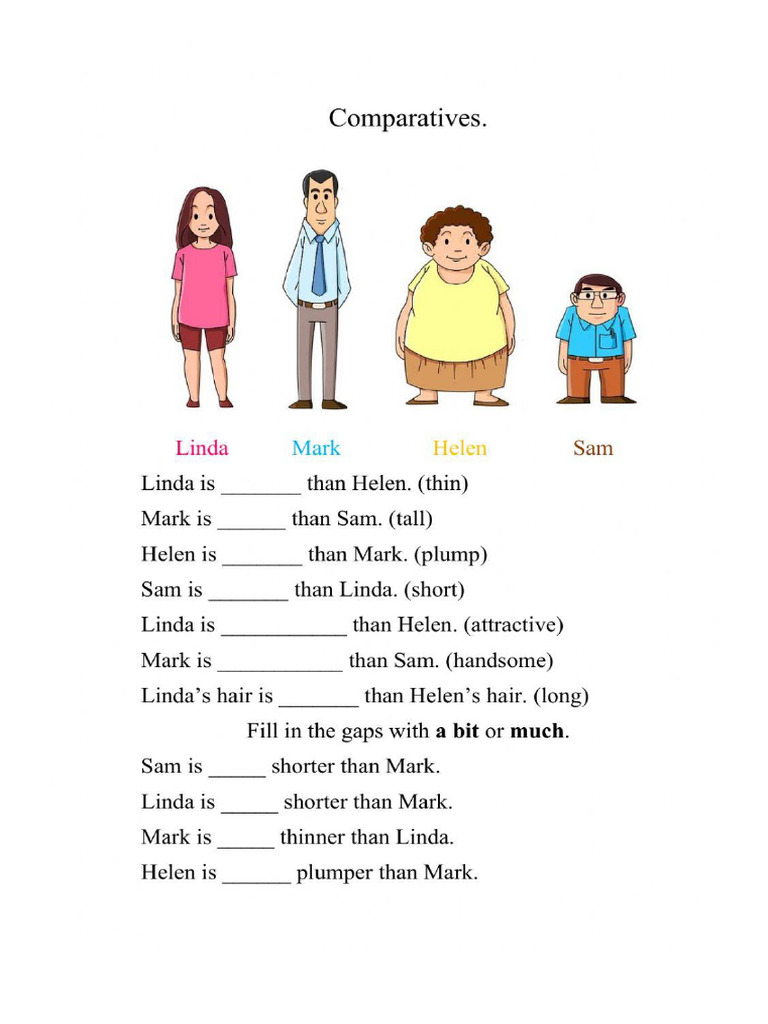 comparative describing people | PDF