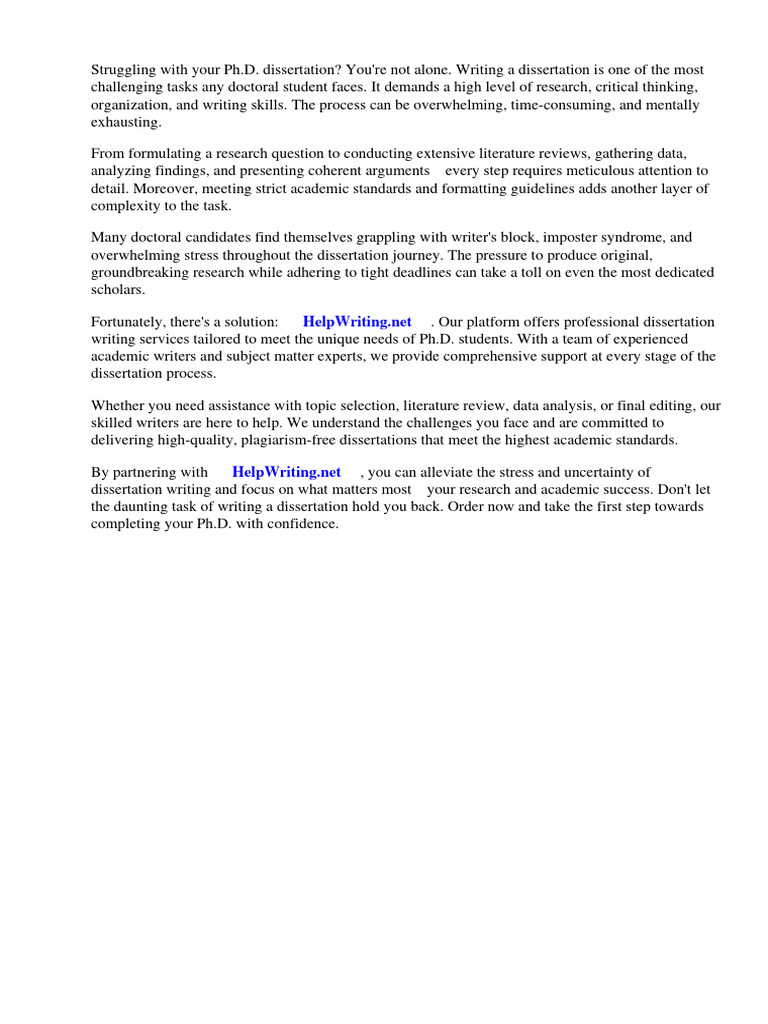 PHD Dissertation Example | PDF | Thesis | Doctor Of Philosophy