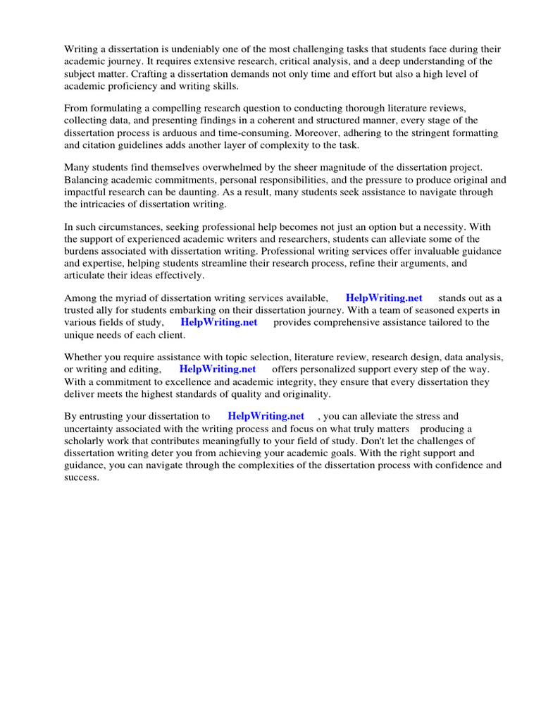 Dissertation Writing Help Guide | PDF | Thesis | Internet