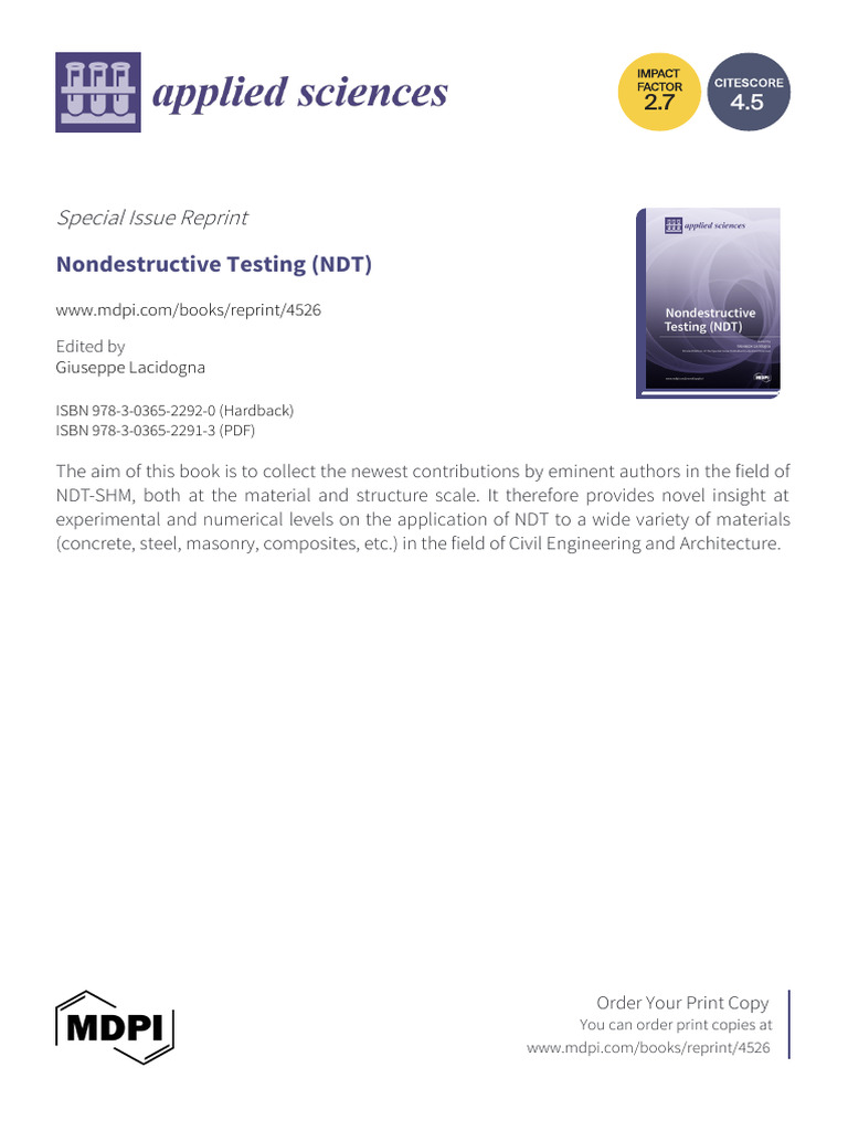 Nondestructive Testing NDT Flyer | PDF | Books | Open Access