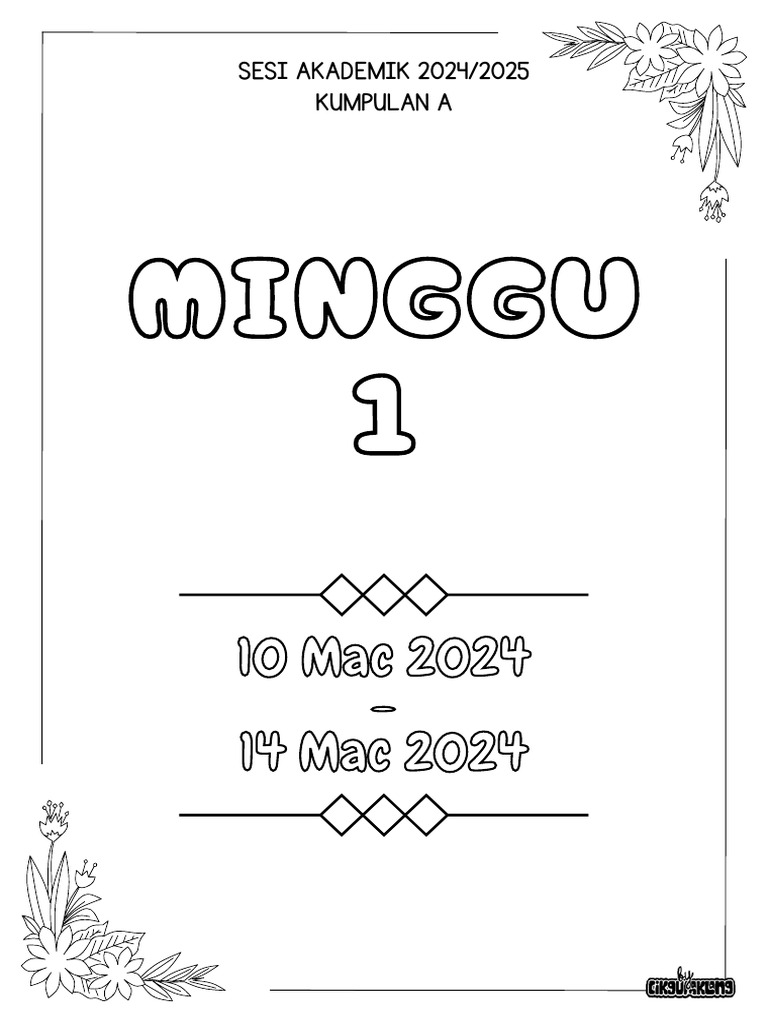 DIVIDER KUMPULAN A 2024 (B&W) | PDF