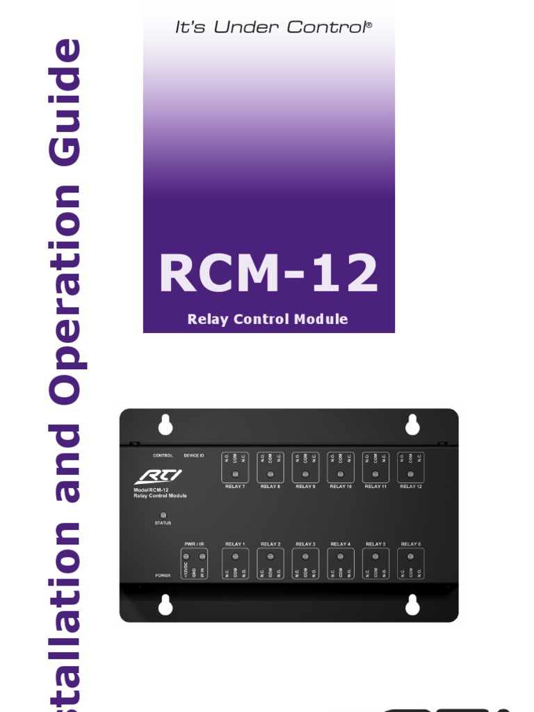 Manual RCM 12 | PDF | Switch | Relay