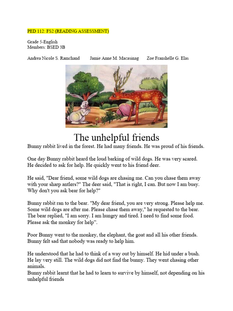 Unhelpful Friends | PDF