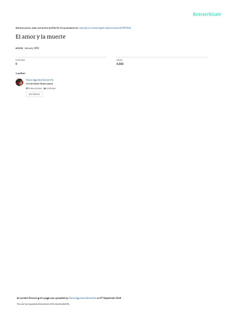 El Amor y La Muerte | PDF | Amor